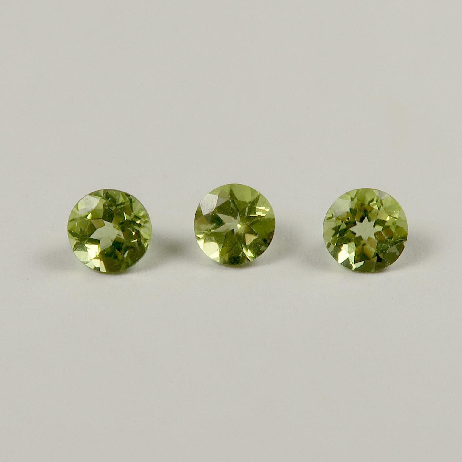 peridot, faceted