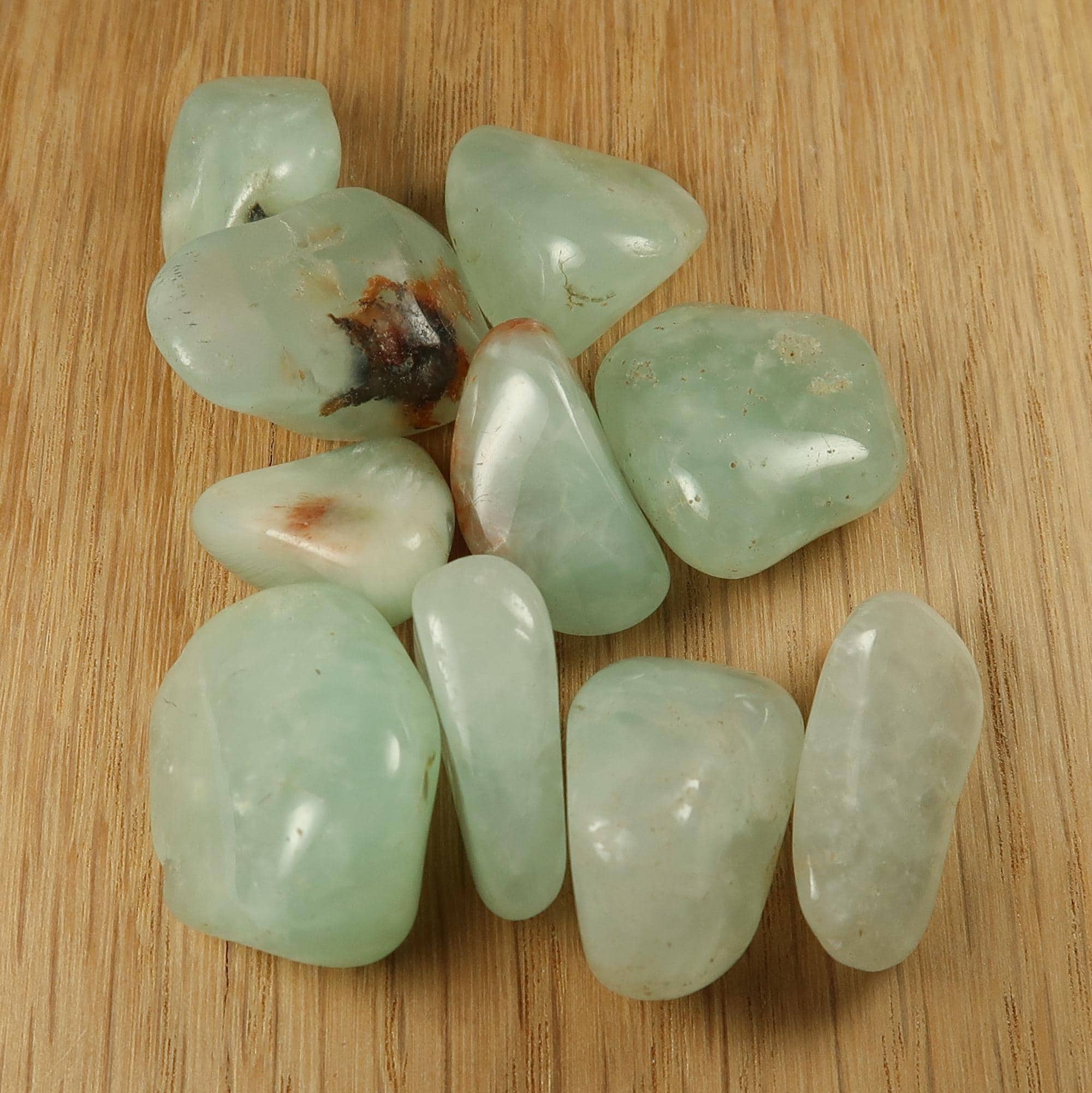 Prehnite Tumblestones - Buy tumbled Prehnite pieces - UK Rock Shop