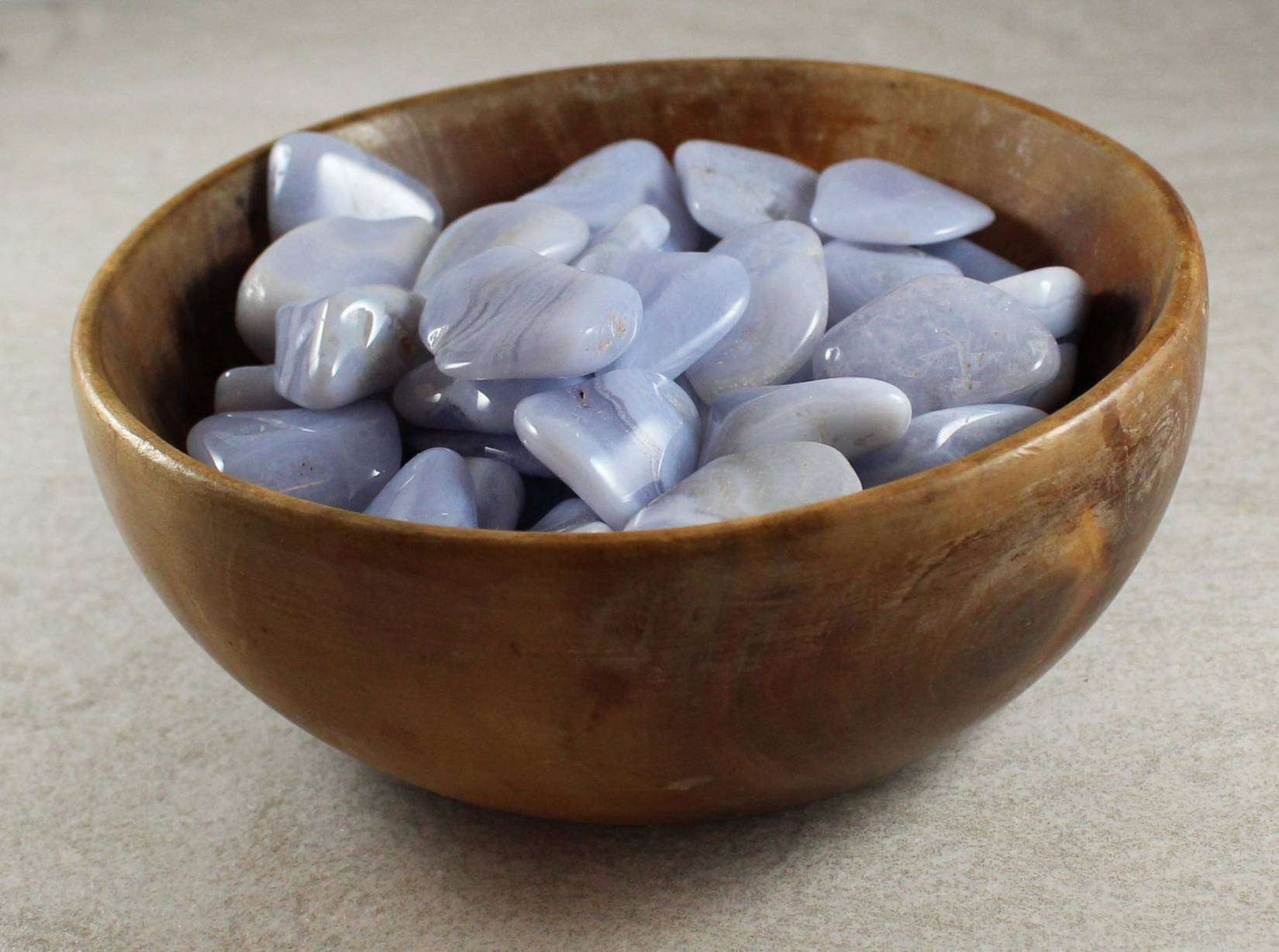 Tumbled Blue Lace Agate - Buy Blue Lace Agate tumblestones online - UK