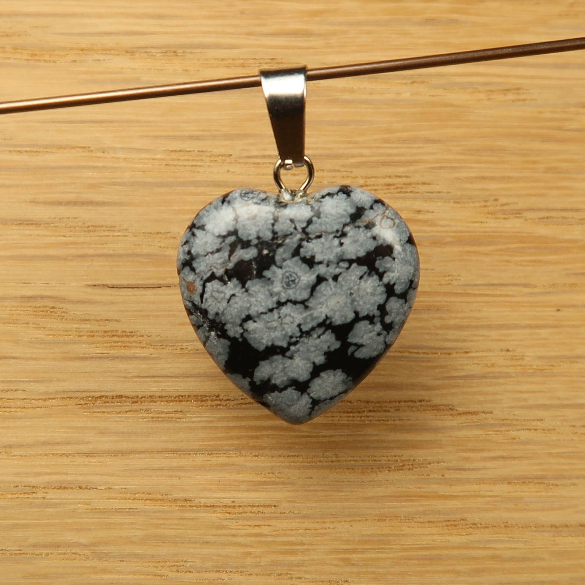 Snowflake Obsidian Pendants - Obsidian Pendants for Jewellery Makers