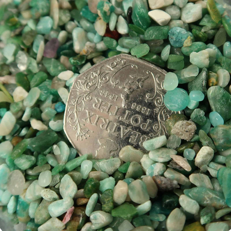 Amazonite tumblechips - Buy undrilled Amazonite chips UK