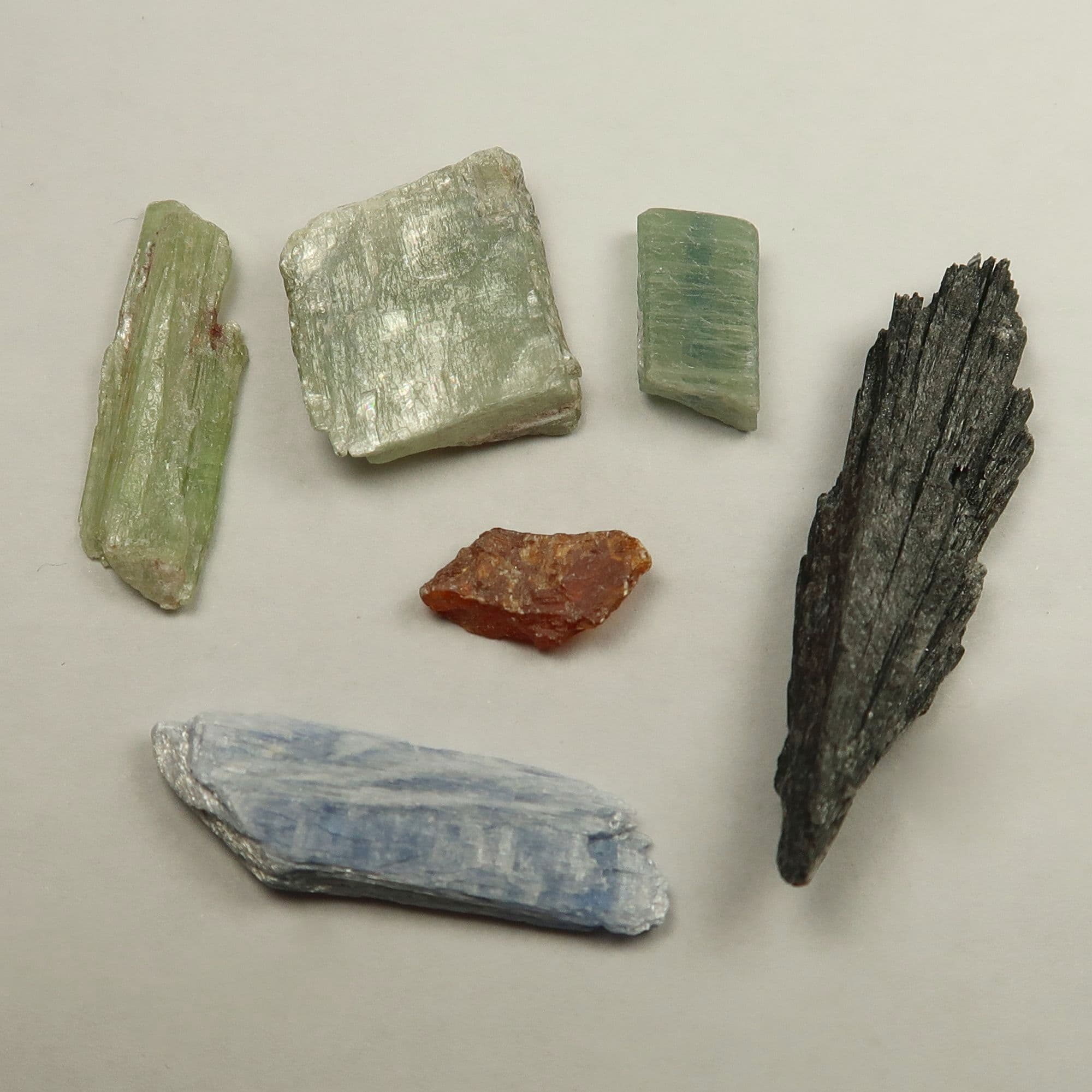 Kyanite Crystal Sets - Black, Blue, Green and Orange | UK Shop