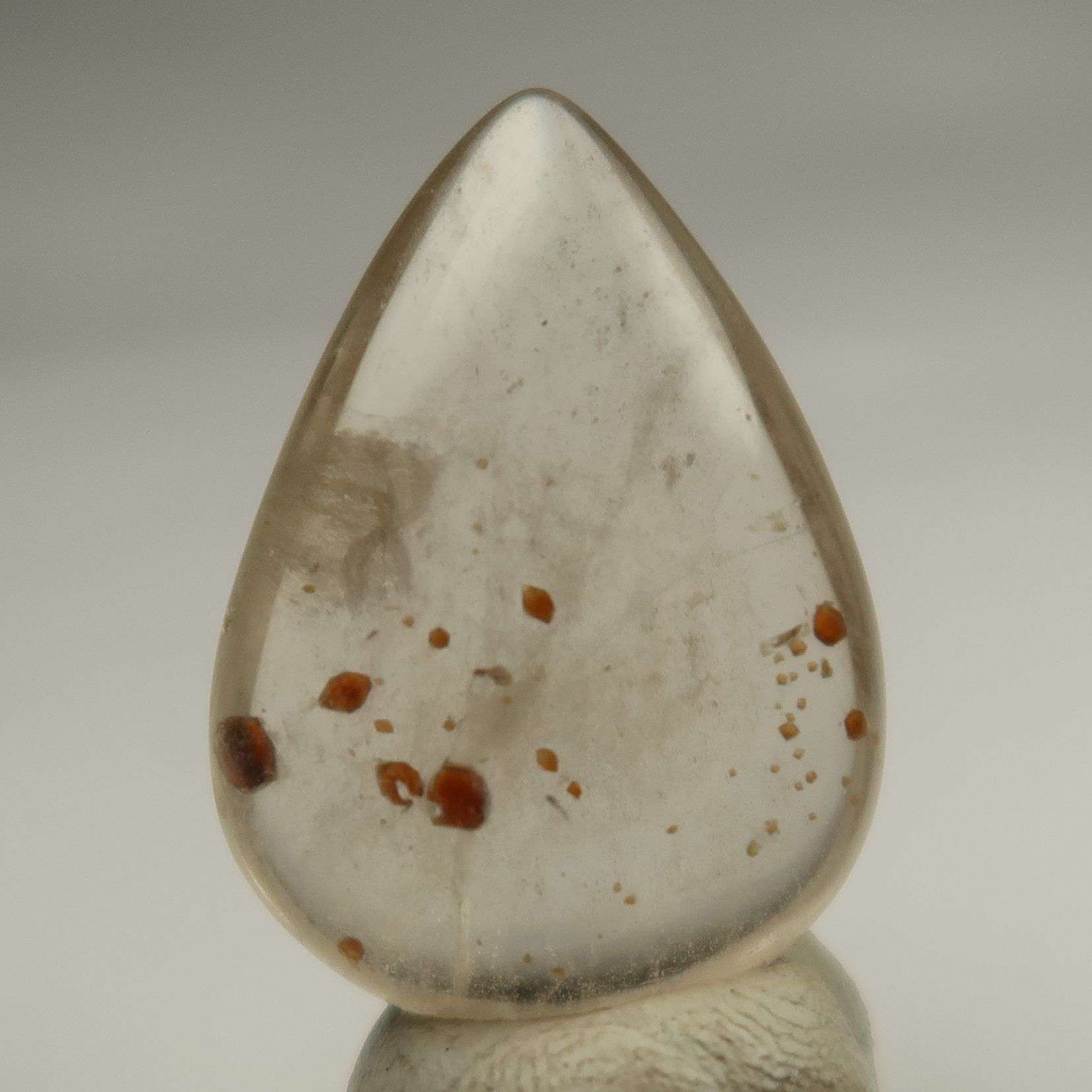 Quartz with Garnet Inclusions - Albion Fire and Ice