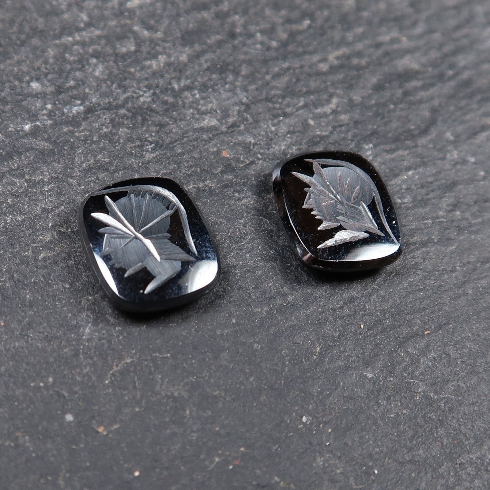 Hematite intaglio cuts | Buy intaglio cut gems | UK Shop