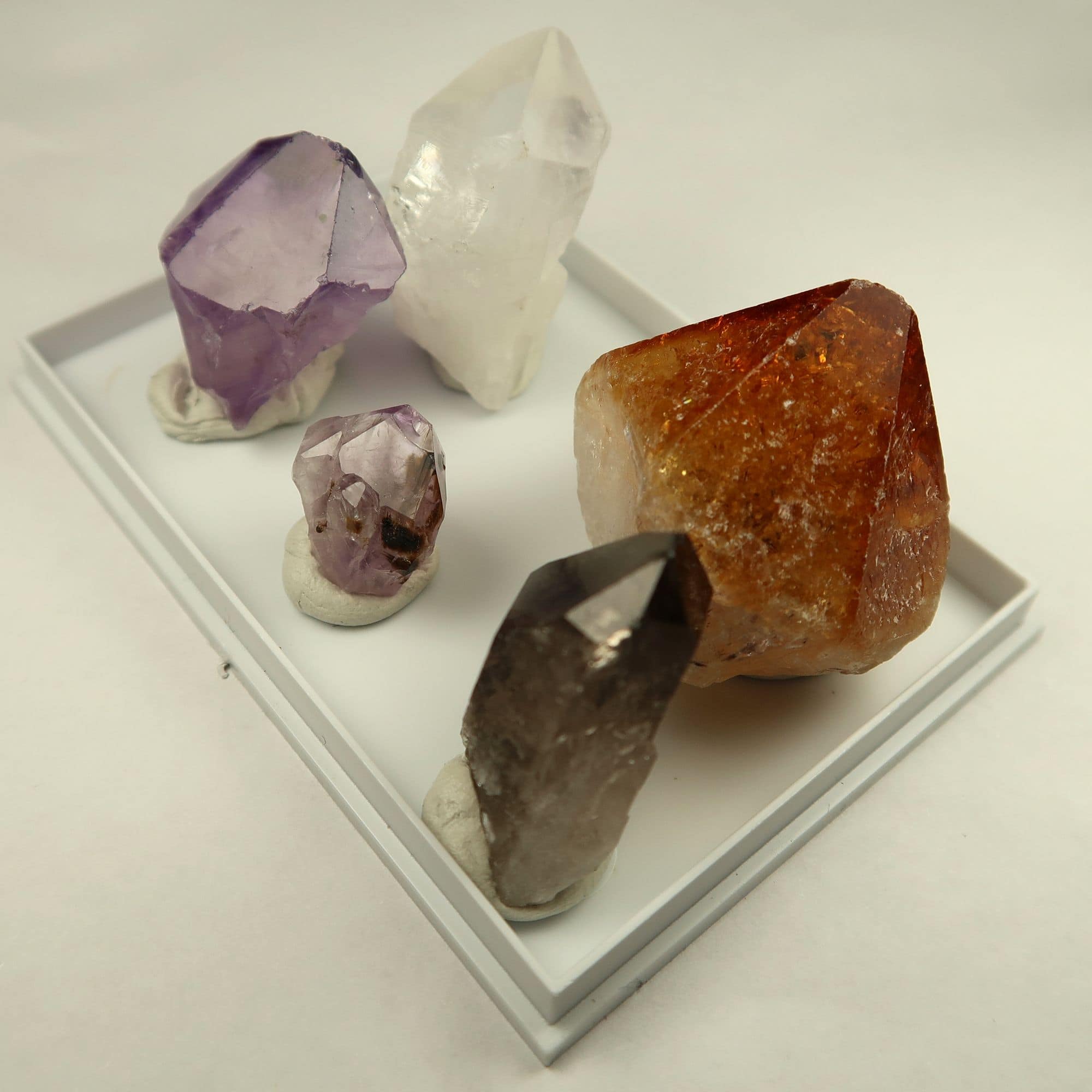 Quartz Point Sets | Quartz, Amethyst, Citrine, Smoky Quartz