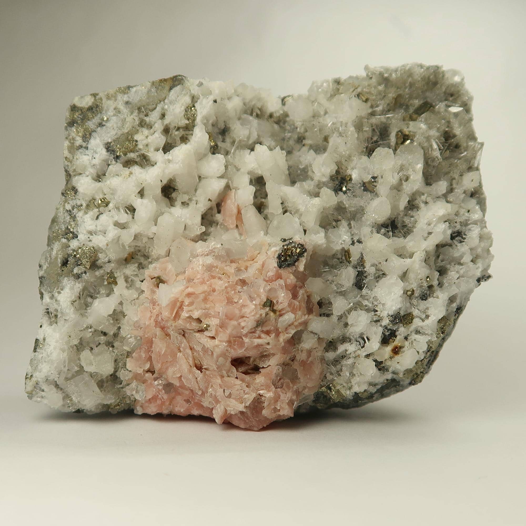Rhodochrosite and Quartz mineral specimens | UK Shop