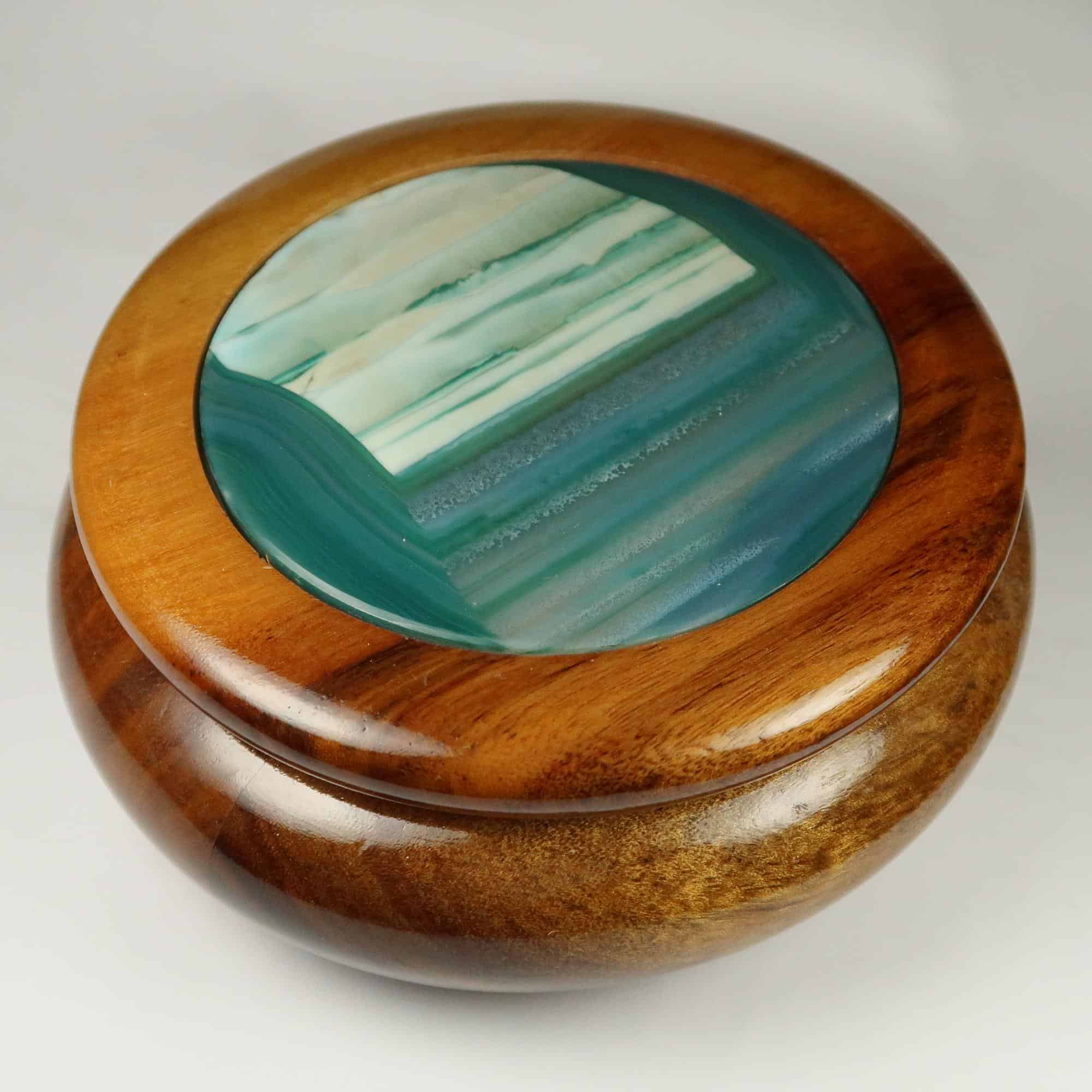 Agate lidded boxes - Albion Fire and Ice
