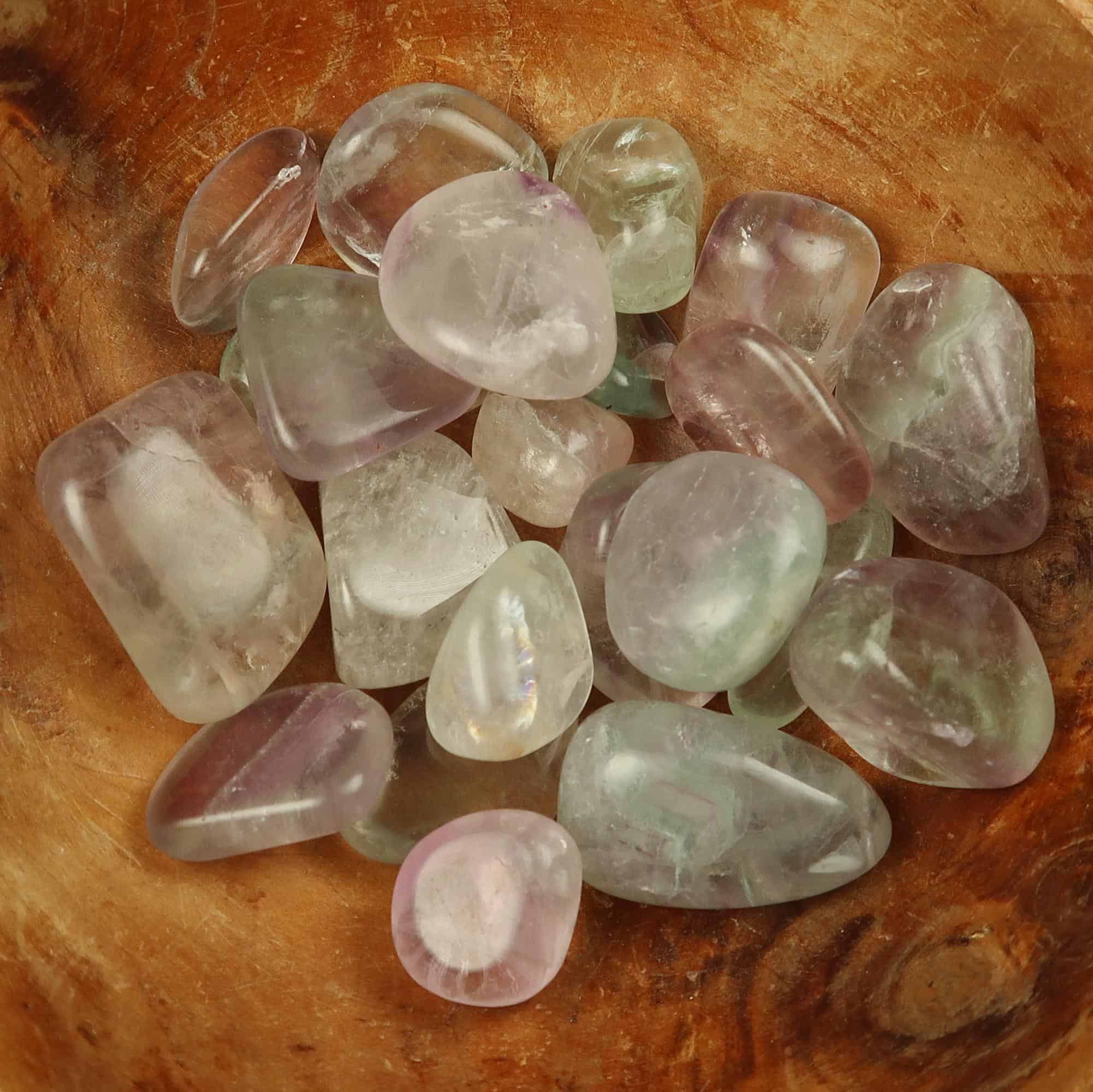 Fluorite tumblestones (Clear/Pale) - Albion Fire and Ice