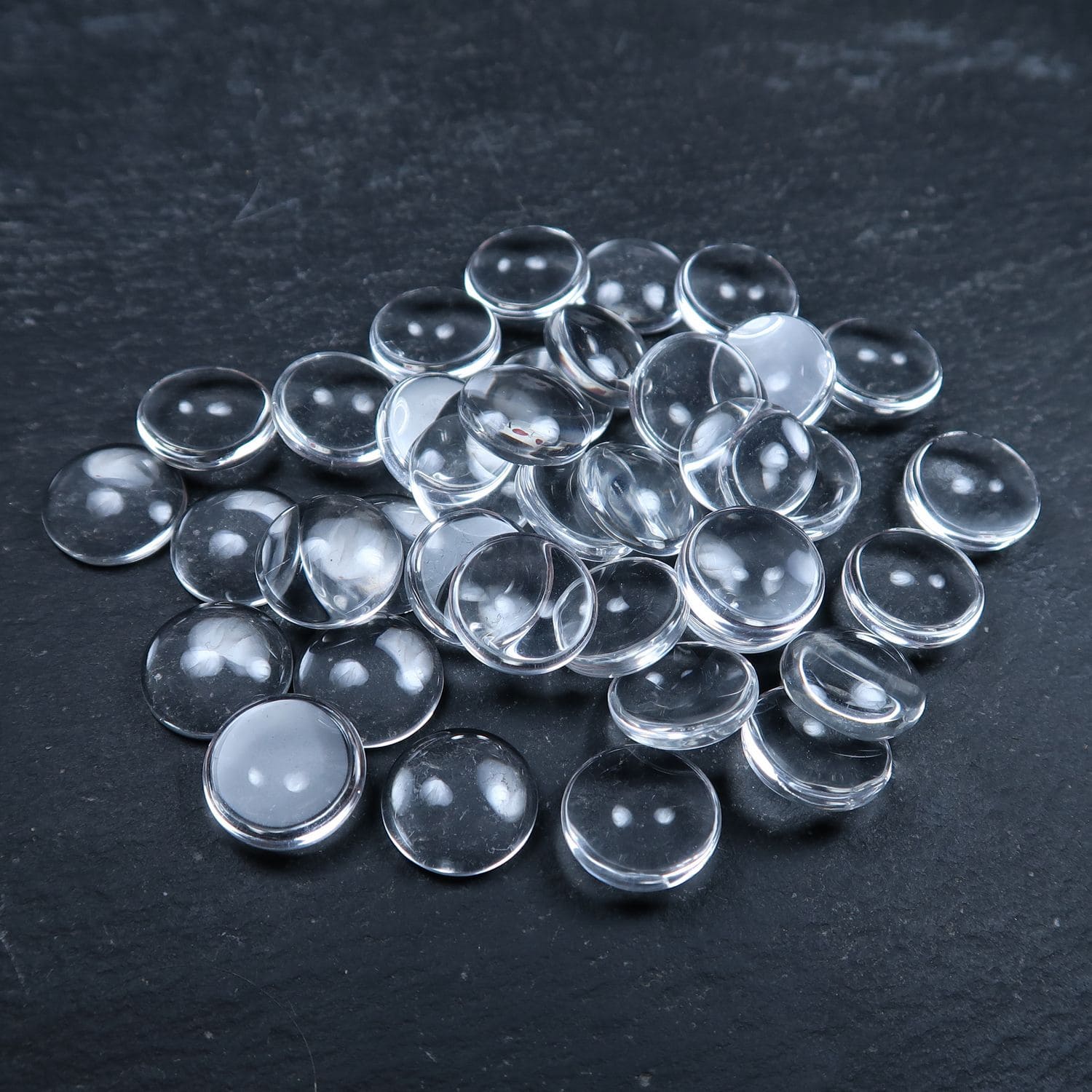 Clear Glass cabochons | Buy domed glass cabochons UK