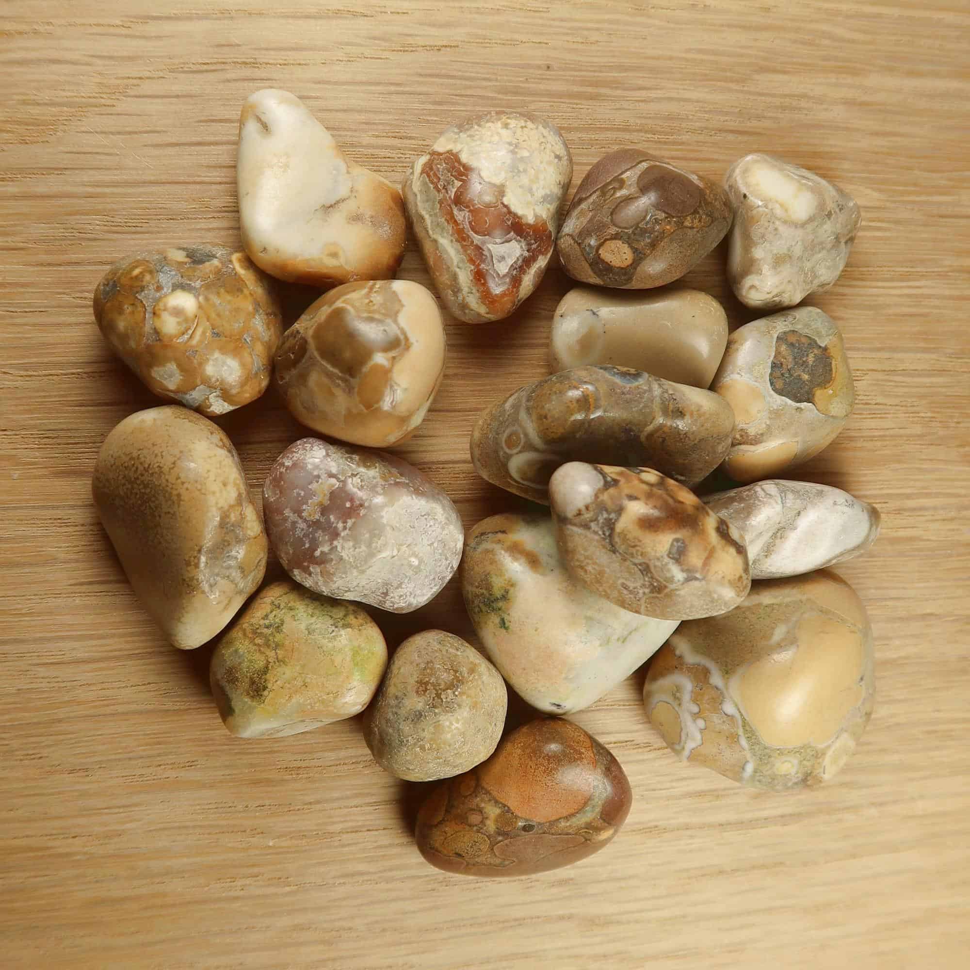 Puddingstone conglomerate tumblestones | Buy tumbled stones online UK
