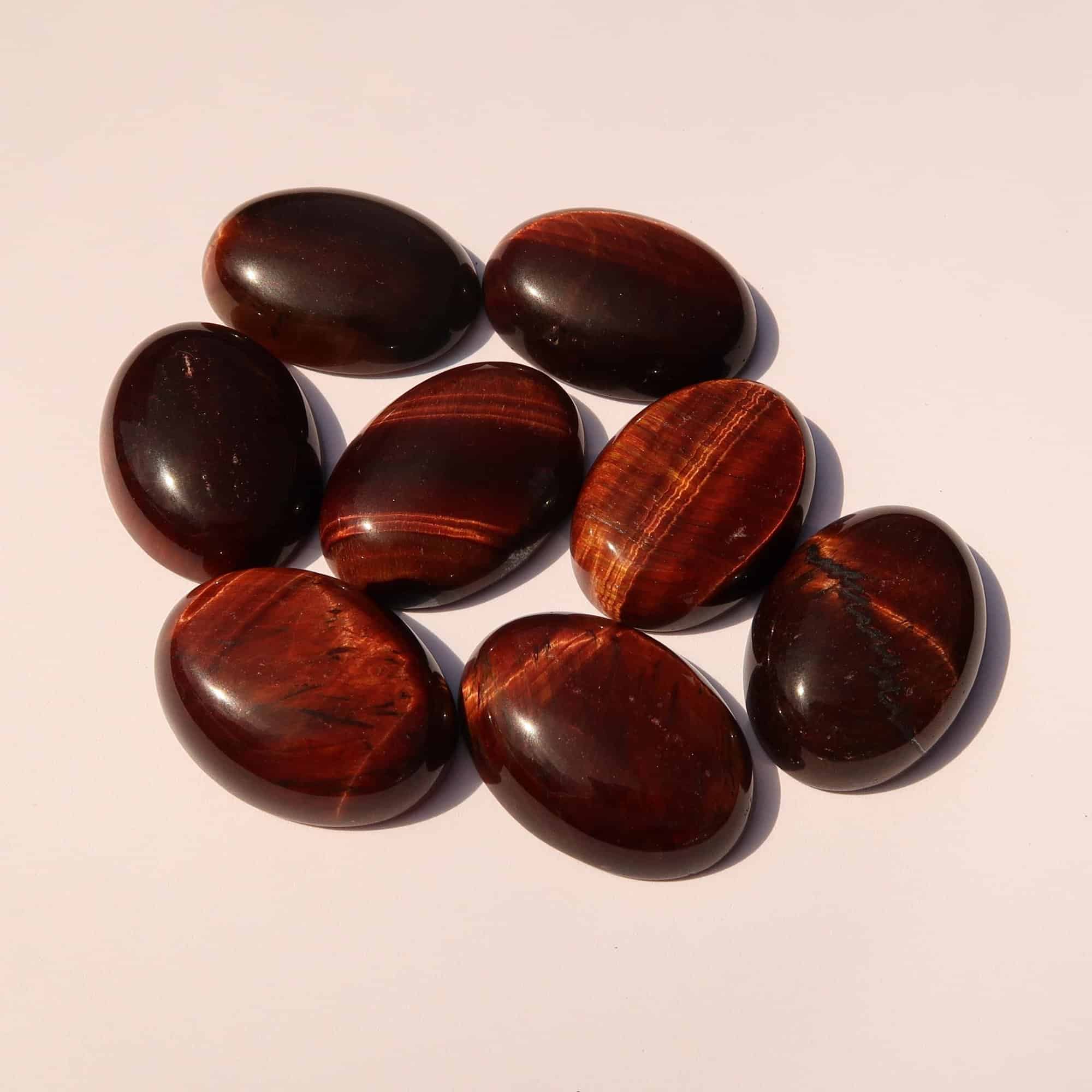 Red Tigers Eye cabochons for jewellery making | UK Shop